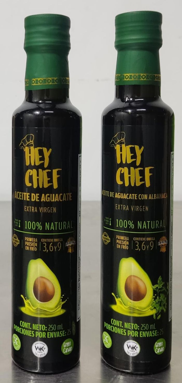 Aceite de Aguacate HEY CHEF 250 mL. x 2 Unidades - Avocados del Quindío